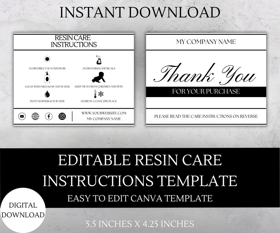 Fully Editable Canva Care Instructions Template, Care Instructions ...