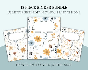 BOHO Binder Covers and Spines - Etsy