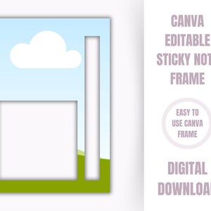 Canva Editable Frame, Diy Sticky Note Holder, Make Your Own Template ...