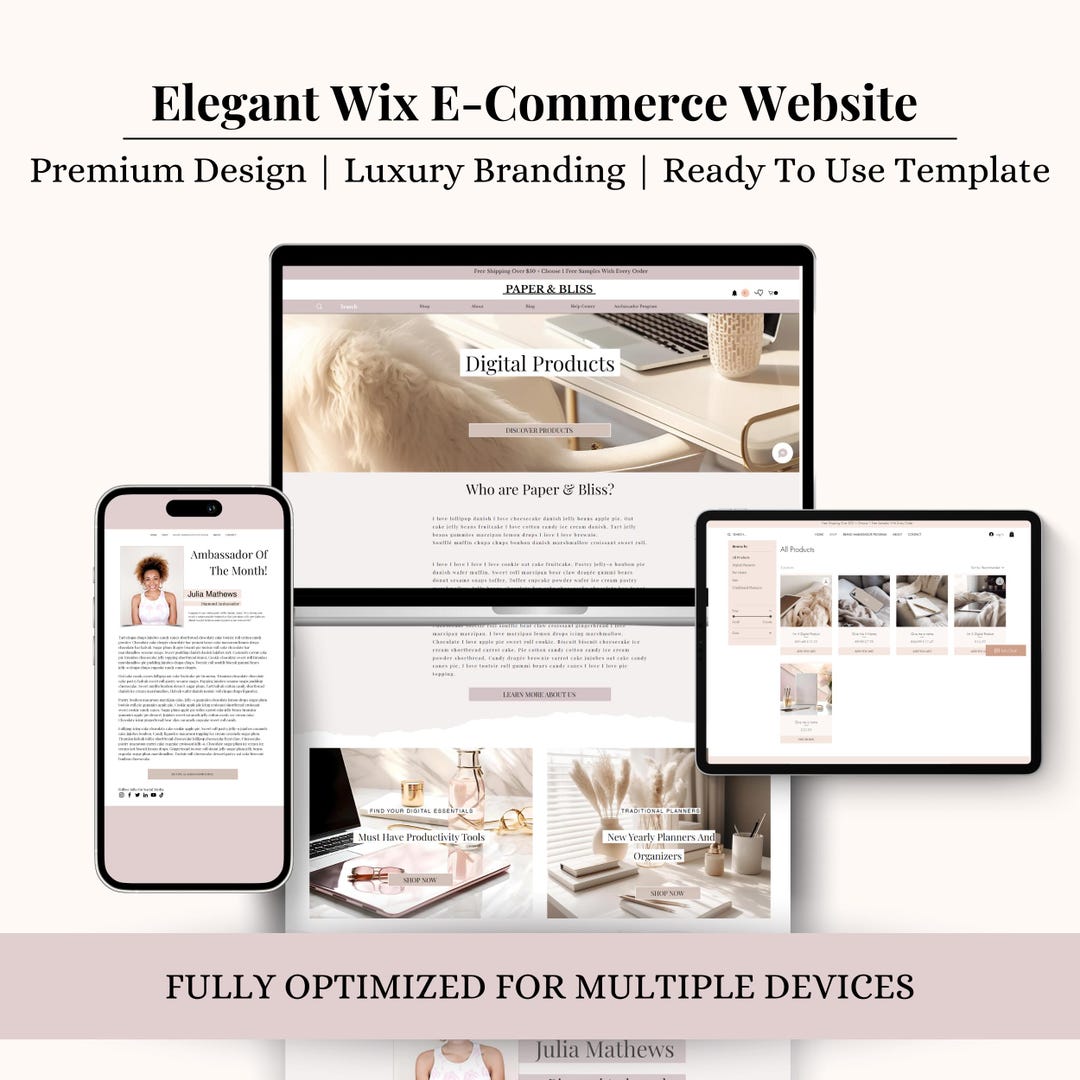 Wix Website Template E-commerce Wix Website Design Online Store Online ...