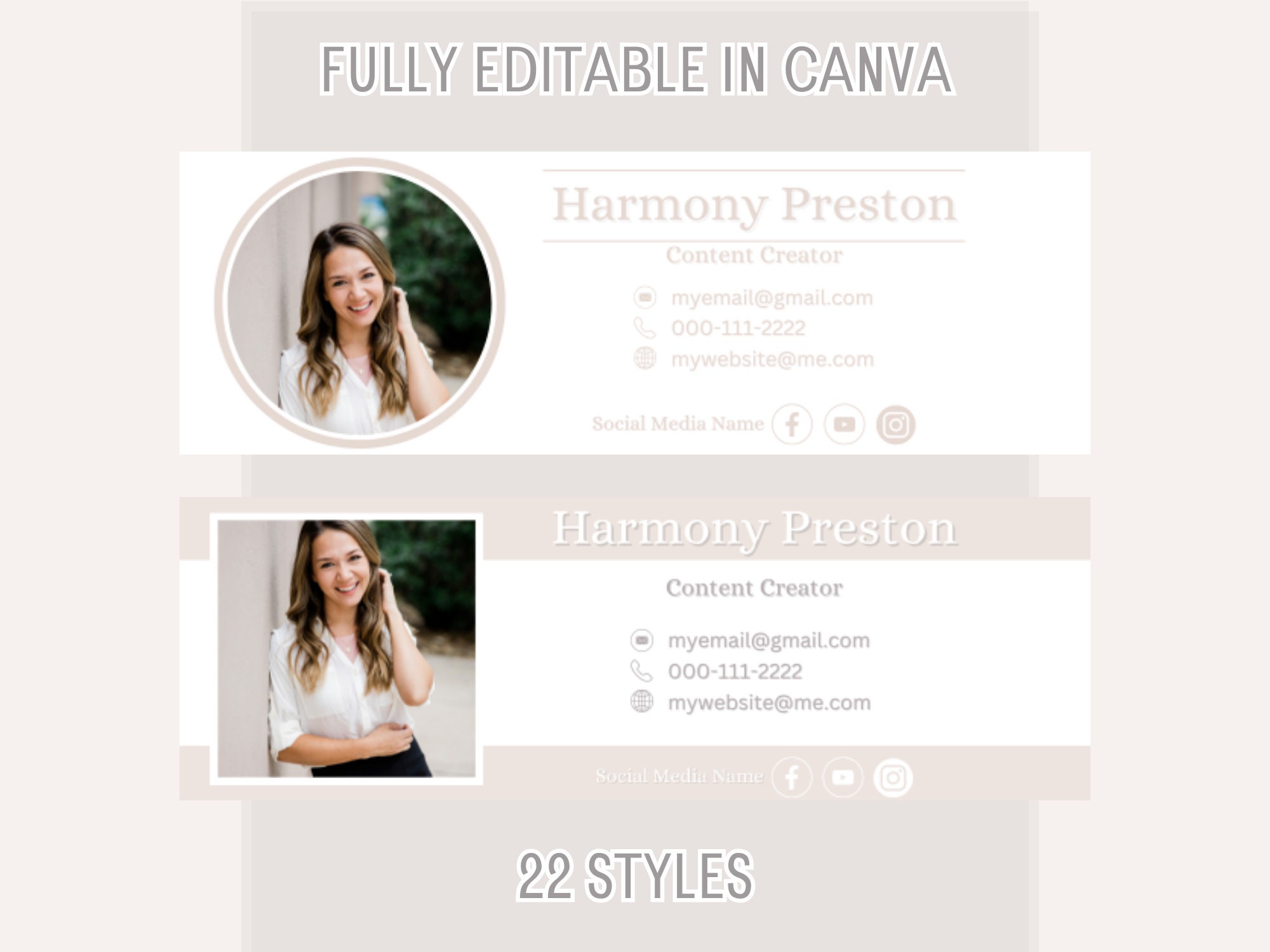 Custom Email Signature Business Email Signature Canva - Etsy