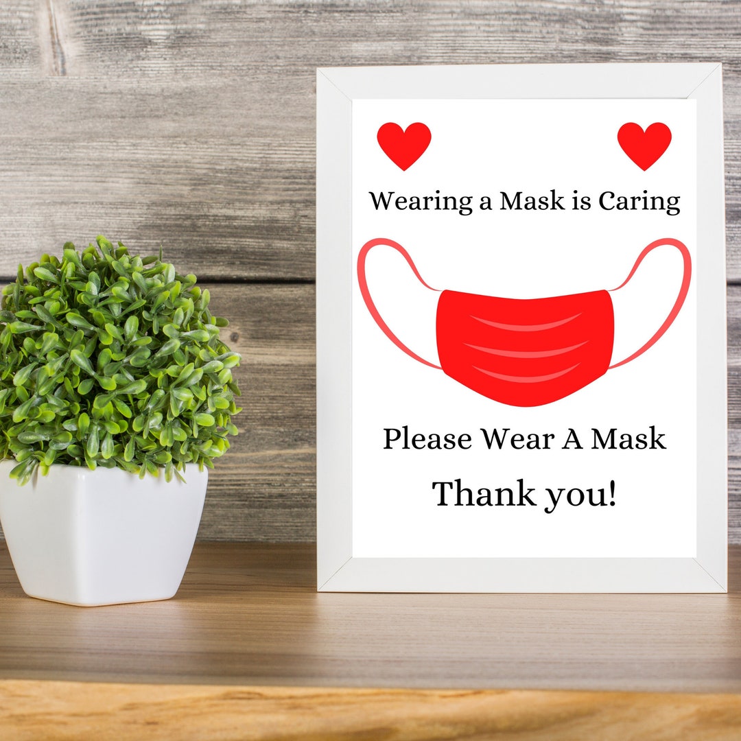 Printable Please Wear Mask, Please Wash Hands, Instant Download, Front ...