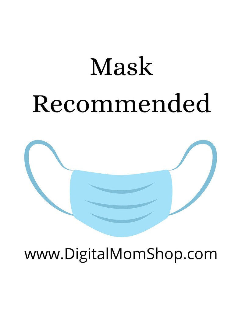 Printable Face Mask Required, Instant Download, Office Sign, Front Door ...