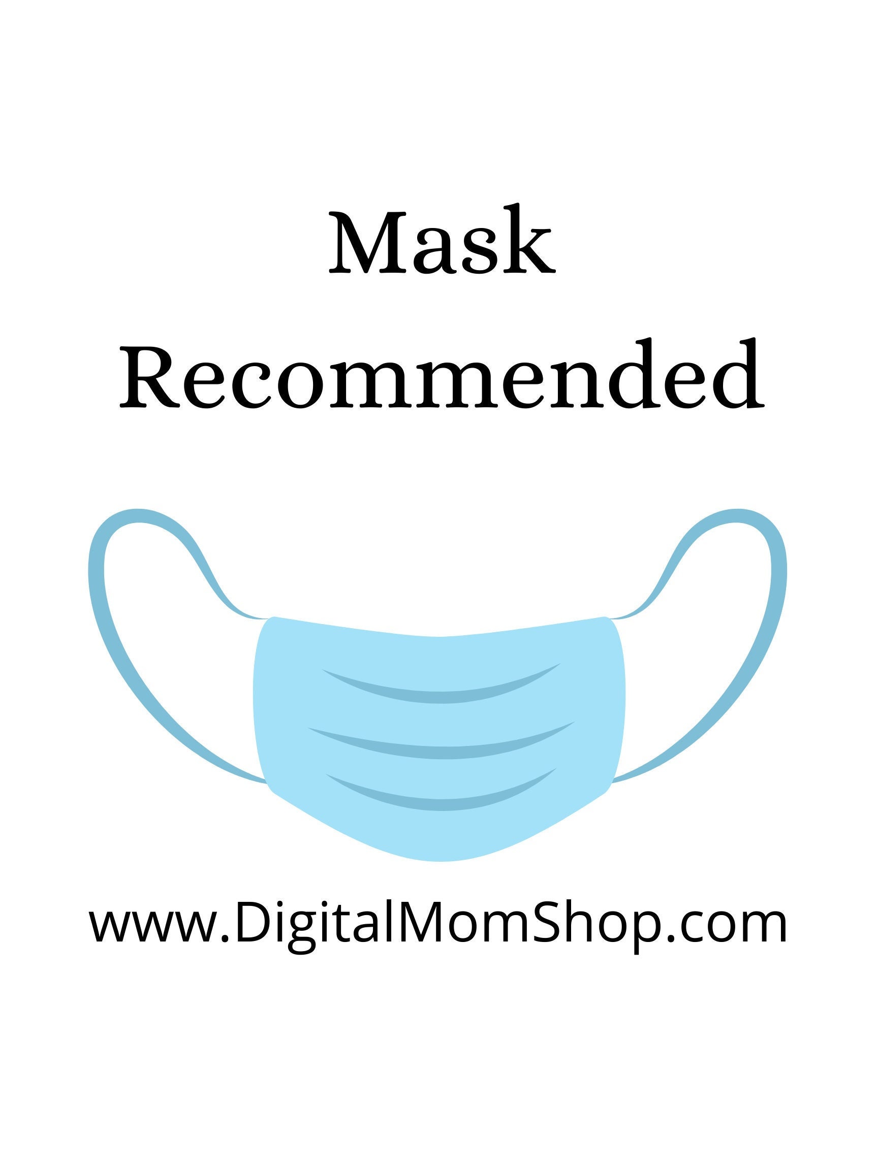 Printable Face Mask Required Instant Download Office Sign - Etsy