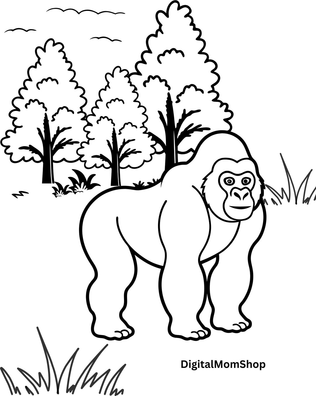 Jungle Animal Bundle Coloring Pages Digital Download - Etsy