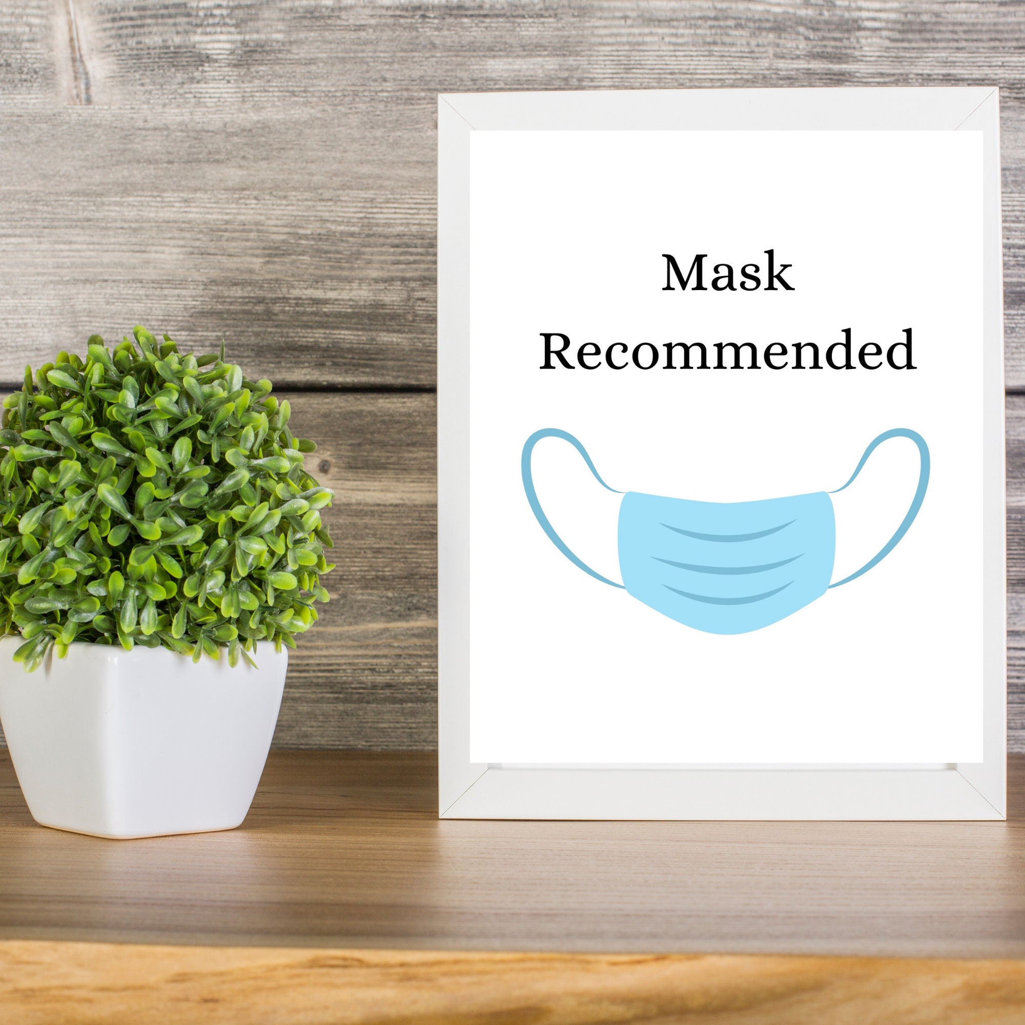 Printable Face Mask Required, Instant Download, Office Sign, Front Door ...