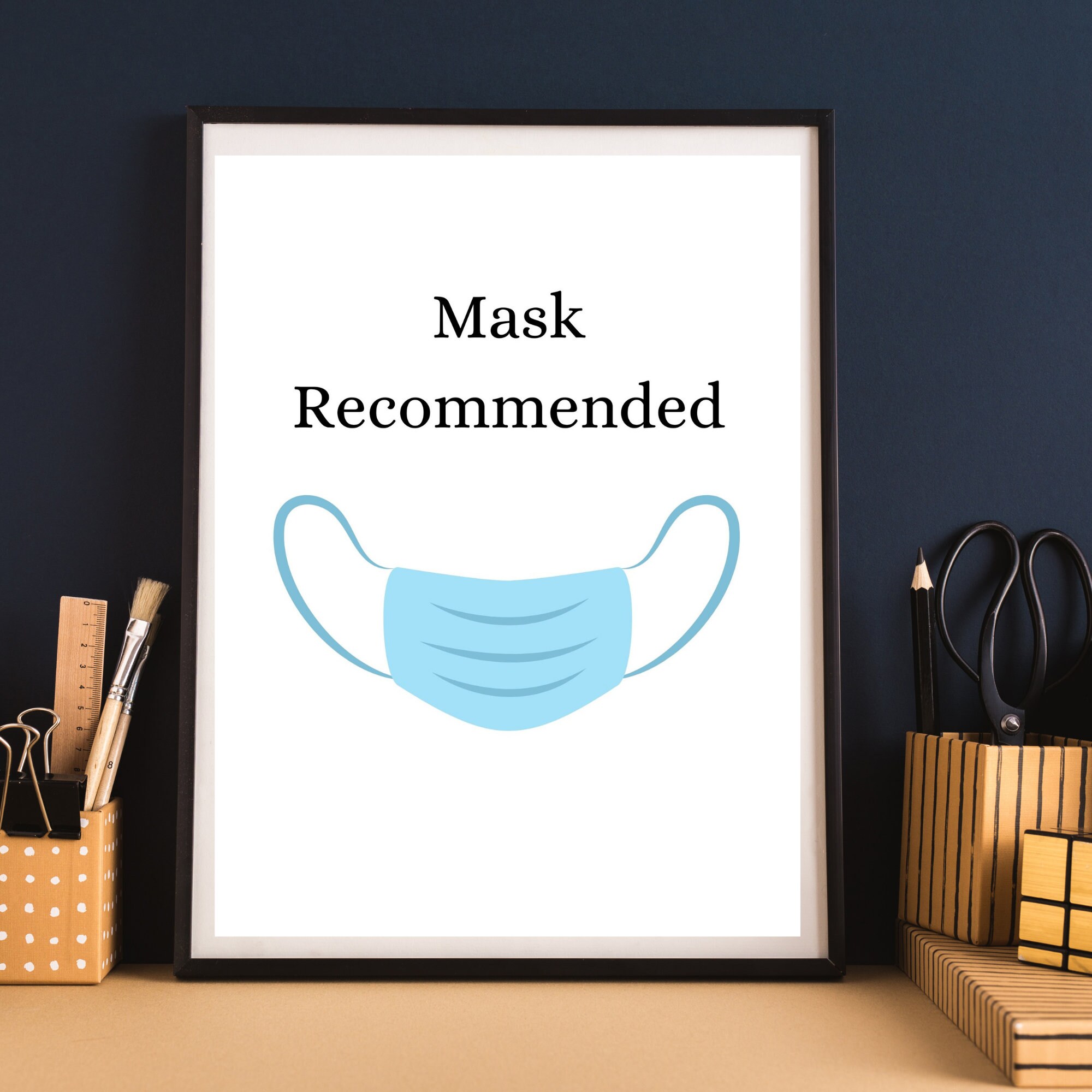 Printable Face Mask Required, Instant Download, Office Sign, Front Door ...