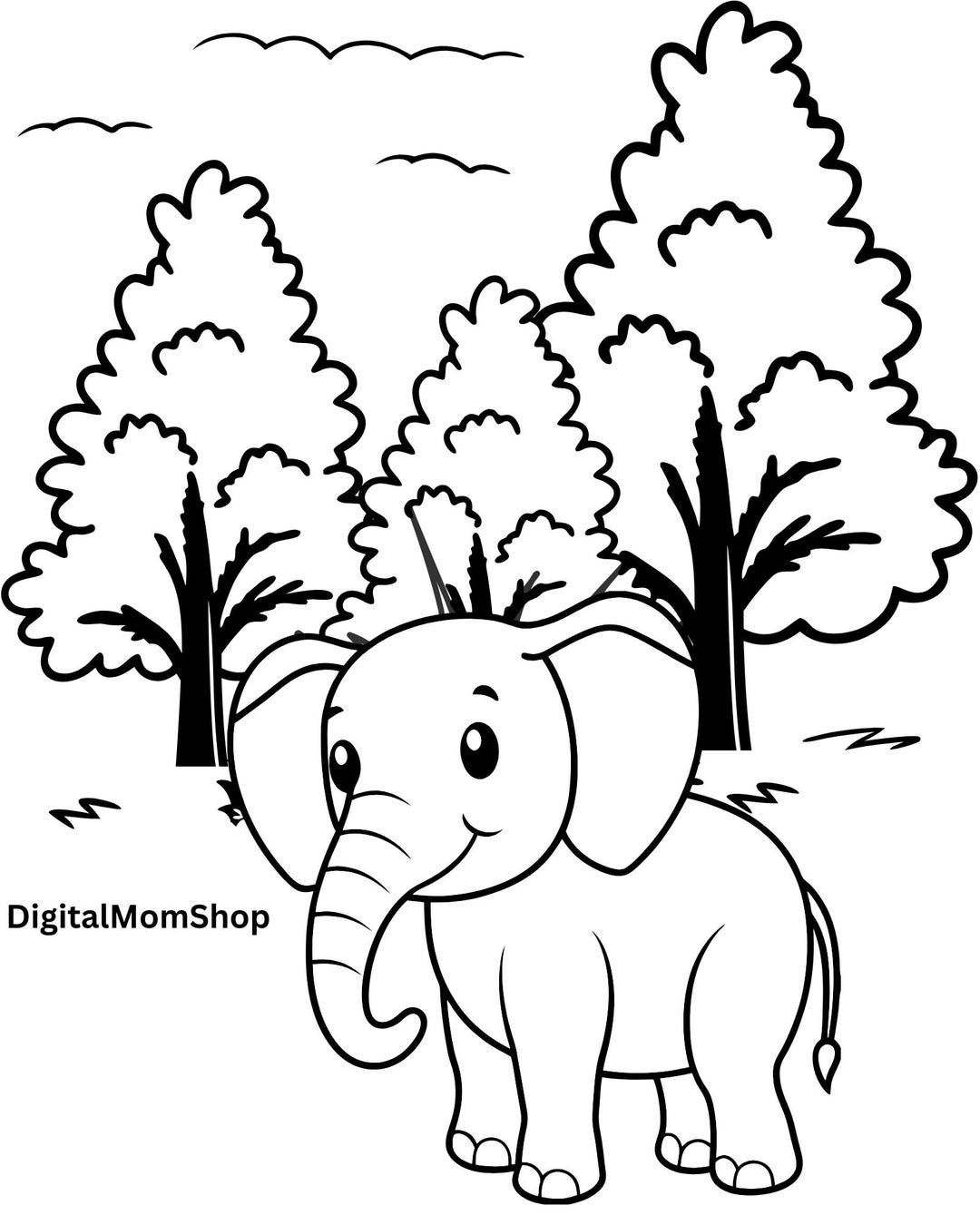 Jungle Animal Bundle Coloring Pages Digital Download - Etsy