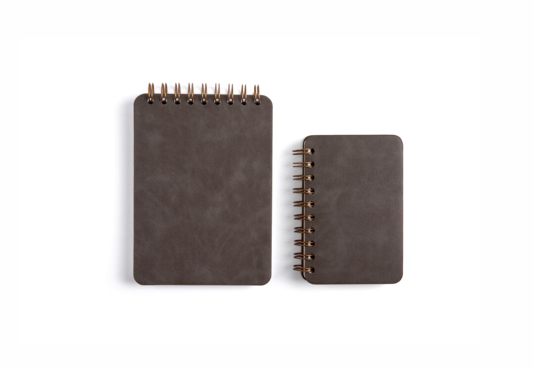 Custom Gray Softcover Spiral Notebook | Top or Side Bound | 3.5x5.5 ...
