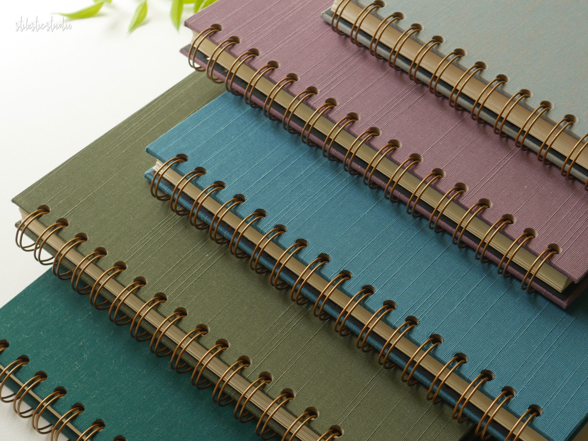 7x9 Spiral Bound Linen Notebook Personalized Hardcover - Etsy