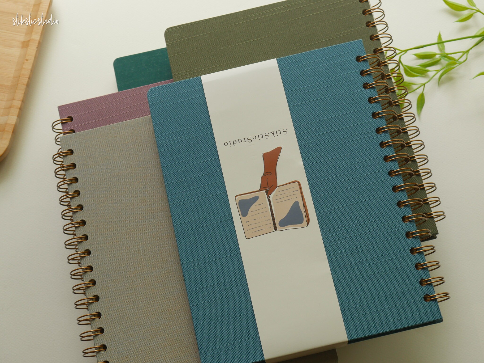 7x9 Spiral Bound Linen Notebook Personalized Hardcover - Etsy