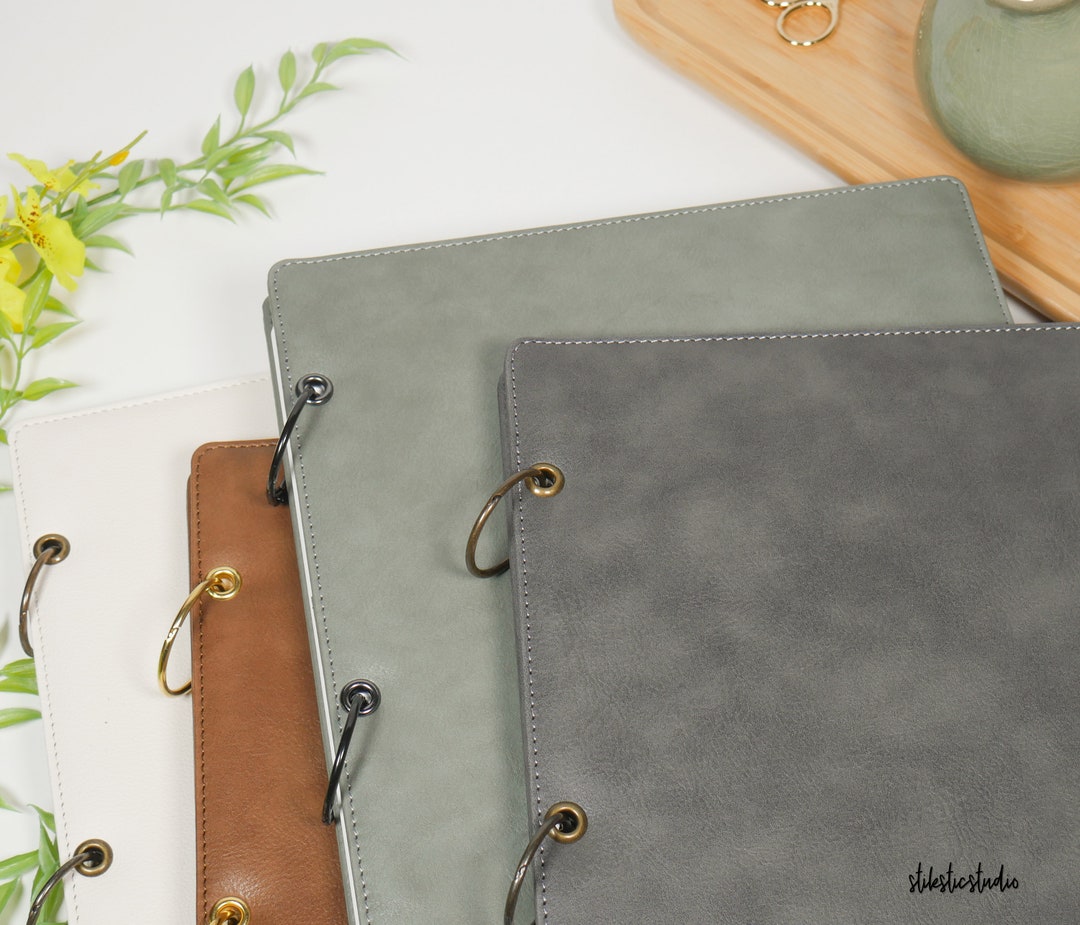 Large Personalized Refillable Journal | Custom 3 Hole Binder Notebook ...