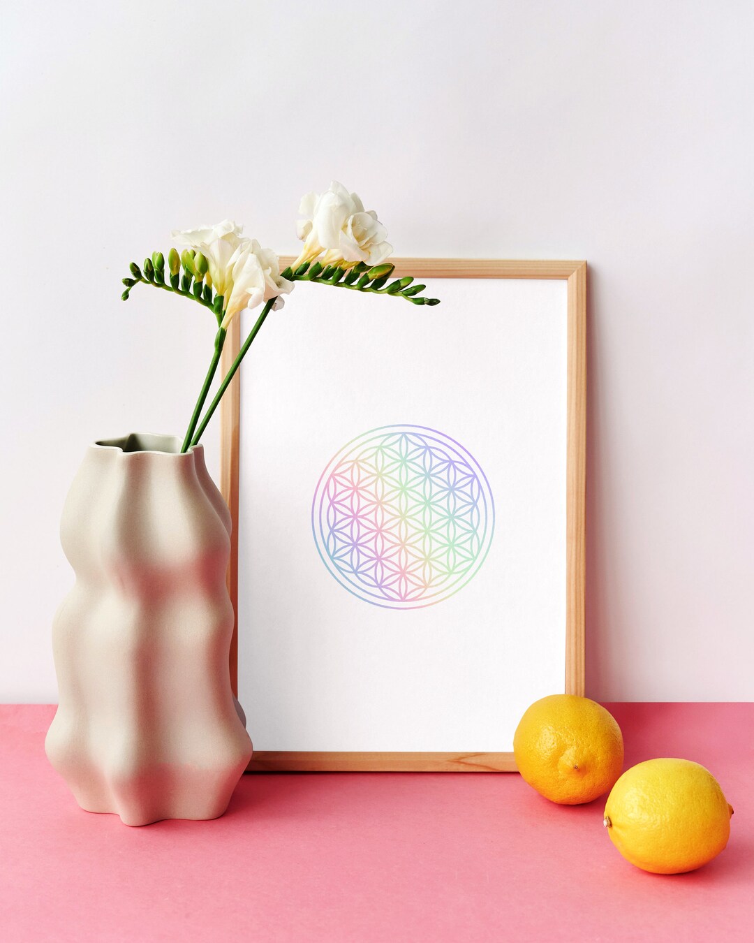Poster - Poster "holographic Flower of Life - Clear Version" - Digital ...