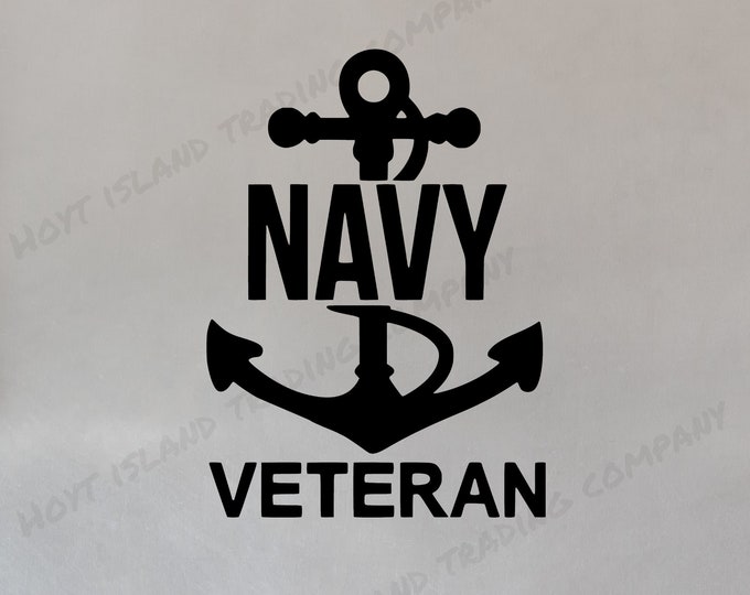 Navy Veteran Decal, Retired Navy, Military Service Decal, Vinyl Vehicle ...