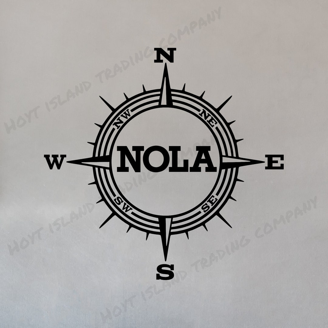New Orleans Compass Vinyl Decal, Mardi Gras Decal, NOLA Wall Decal ...