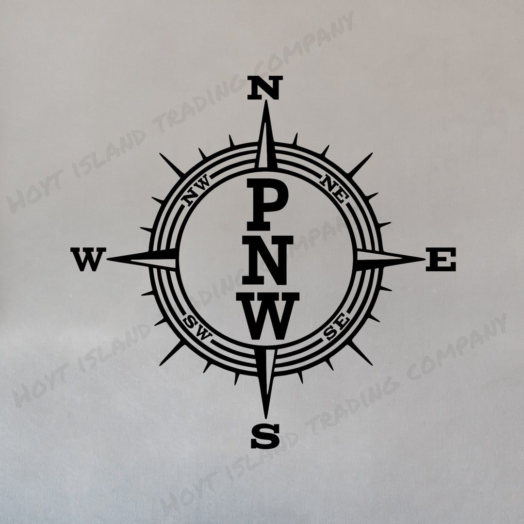 Pacific Northwest Compass Decal, Skyline Trail, Outdoor Adventure Life ...