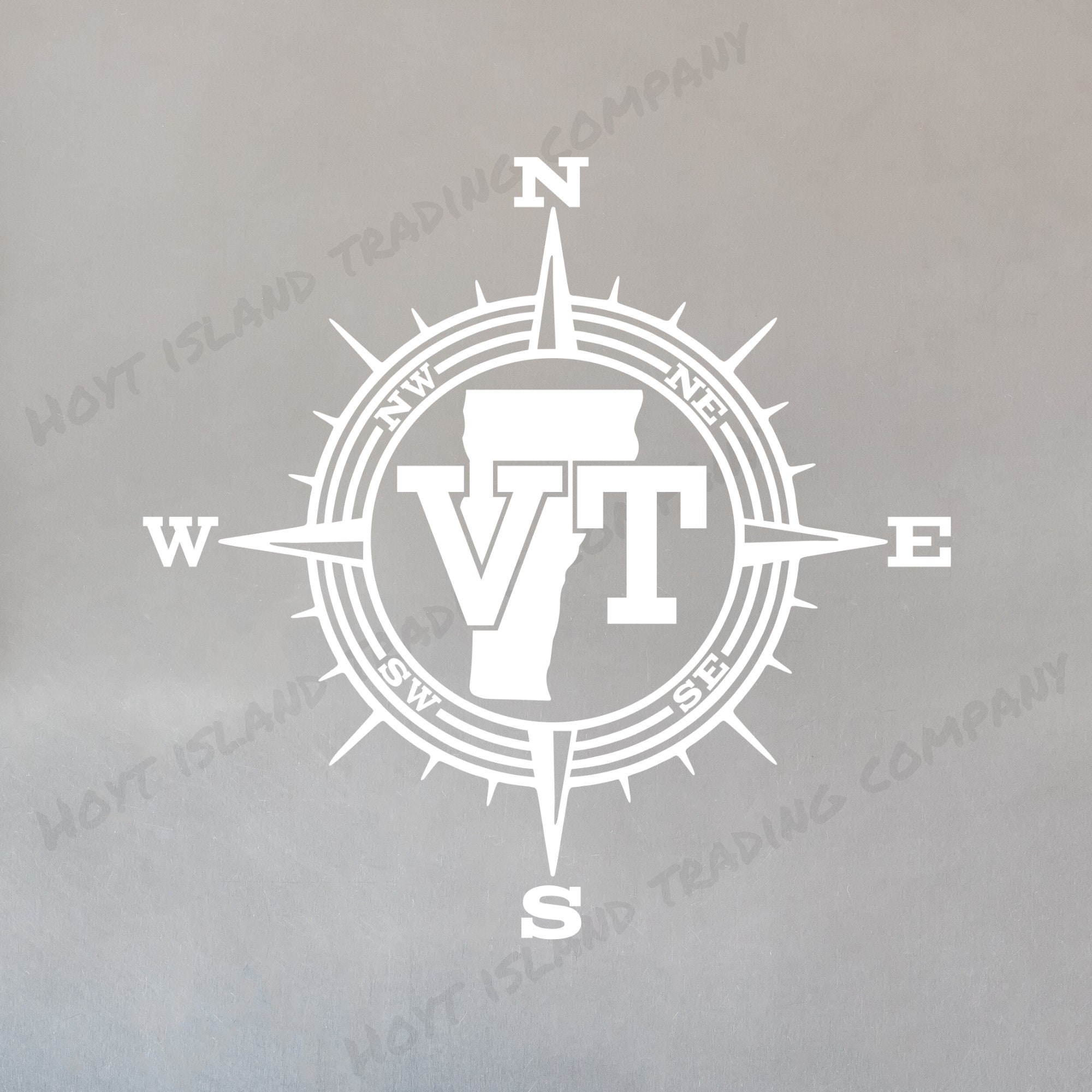 Vermont Compass Decal, Green Mountains Vinyl Decal, Vermont Sticker ...