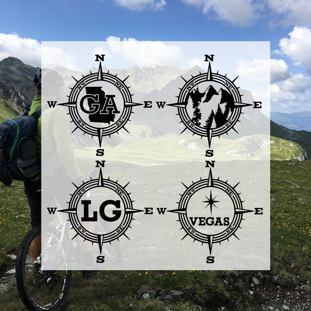 Bald Eagle Compass Decal, Bird Lover, Birdwatcher Vinyl Wall Decal ...