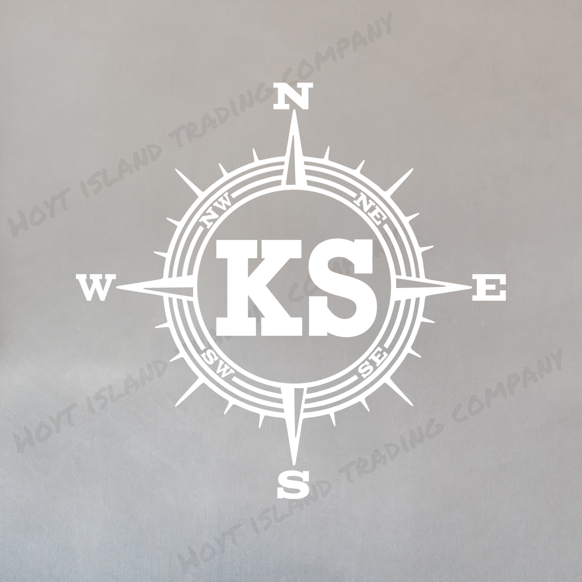 Kansas Compass Decal, Sunflower State Vinyl Wall Decal, Monument Rocks ...