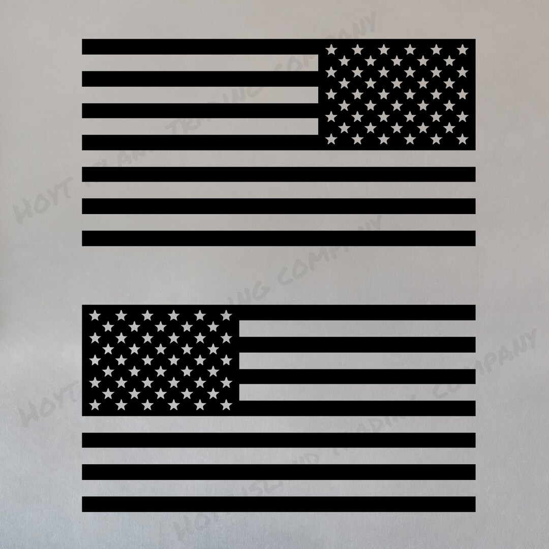 American Flag Vinyl Decals One Reverse, US Flag Sticker, Patriotic Wall ...