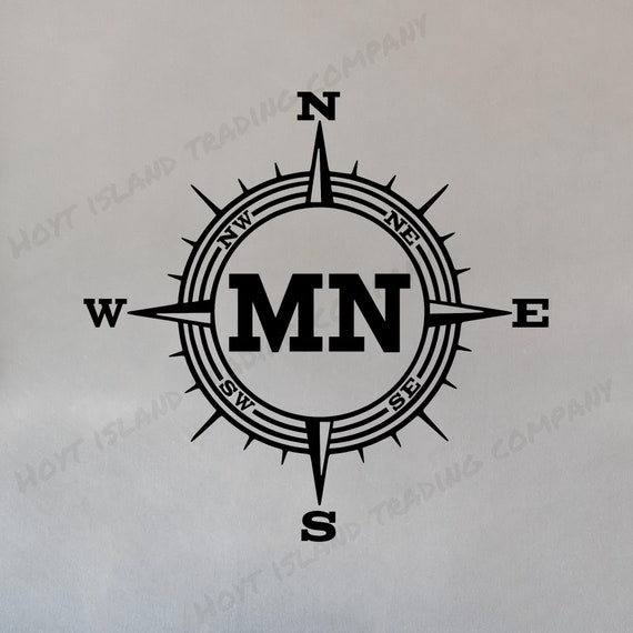Minnesota Compass Decal North Star State Vinyl Decal | Etsy