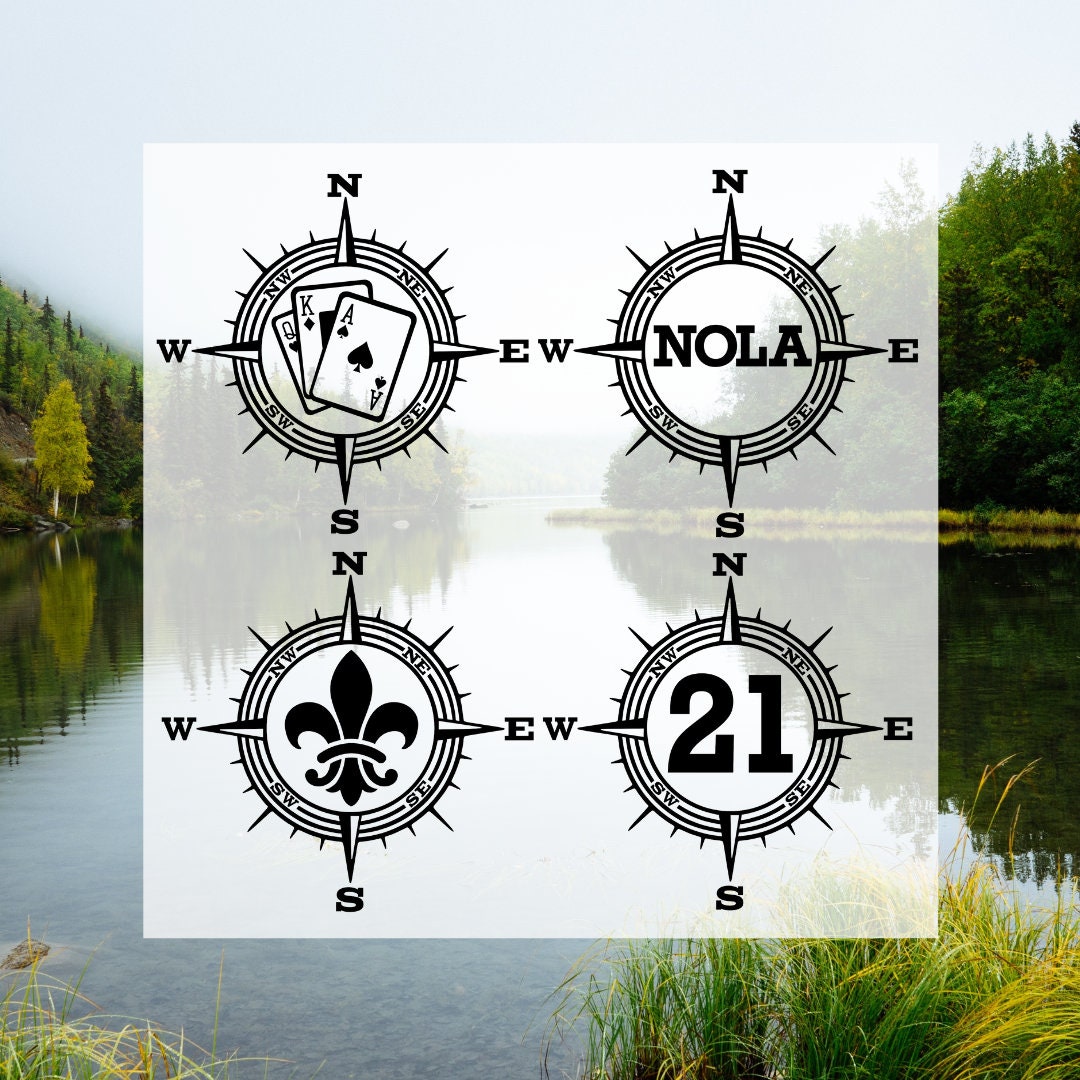 Nevada Compass Vinyl Decal, Desert Life Decal, Casino Decal, Nevada ...