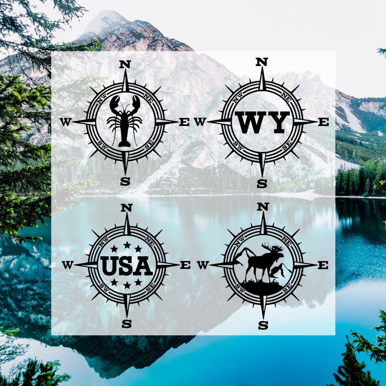 Pacific Northwest Compass Decal Skyline Trail Outdoor - Etsy