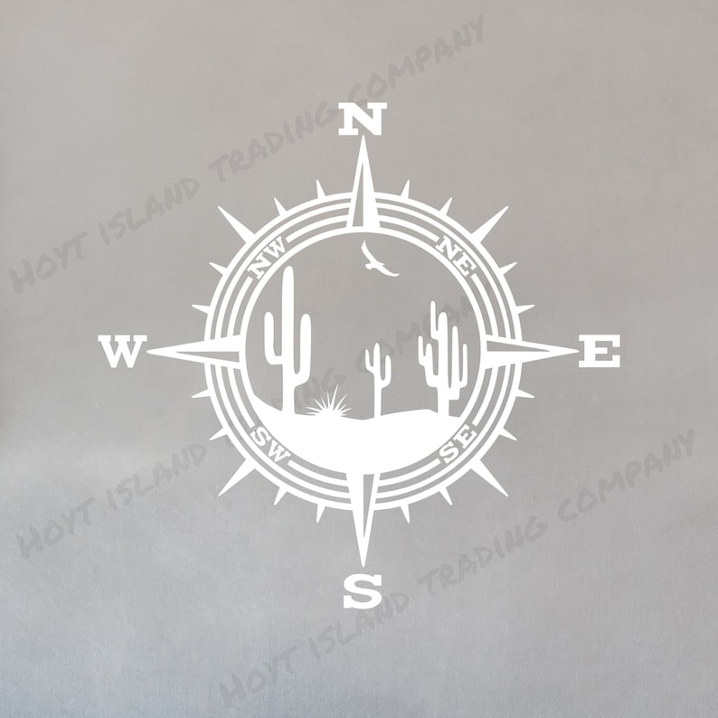 Desert Compass Decal Mojave Vinyl Decal Sonoran Desert - Etsy
