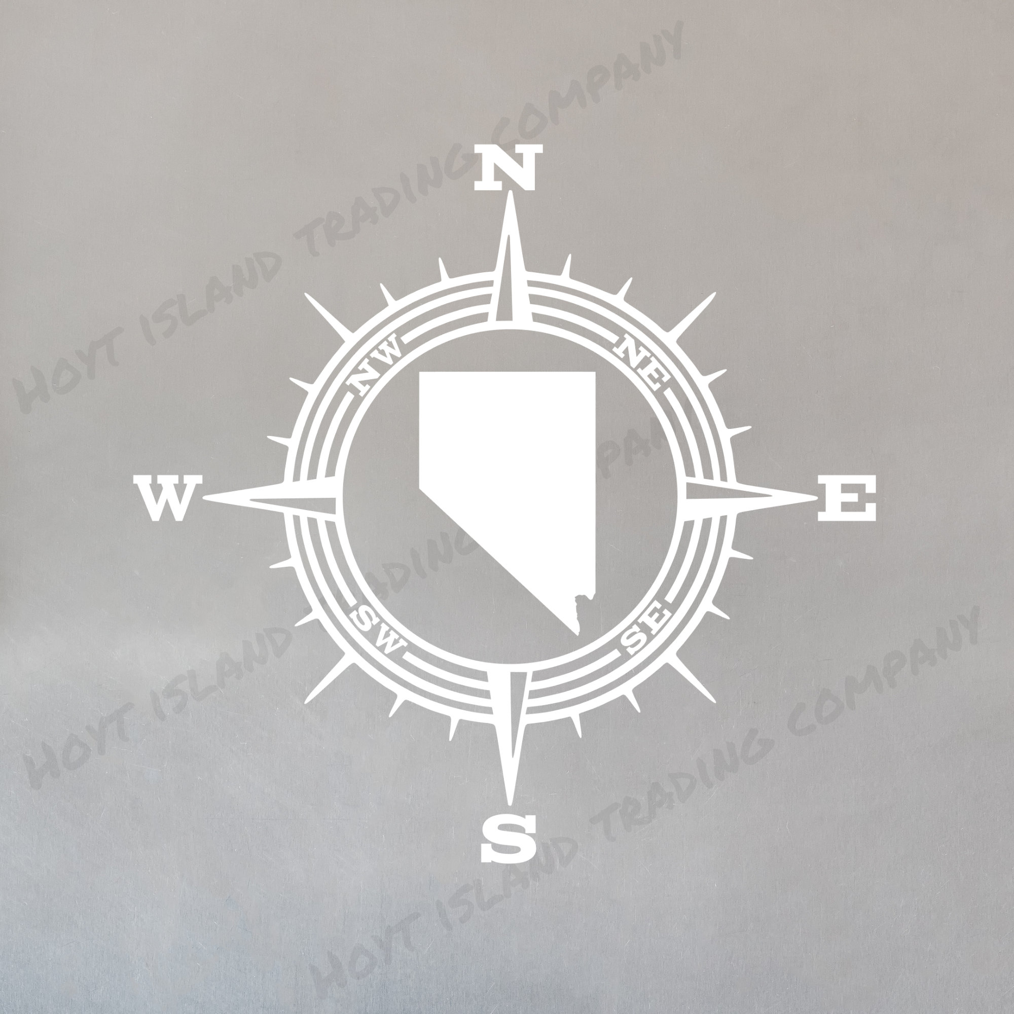 Nevada Compass Vinyl Decal, Desert Life Decal, Casino Decal, Nevada ...