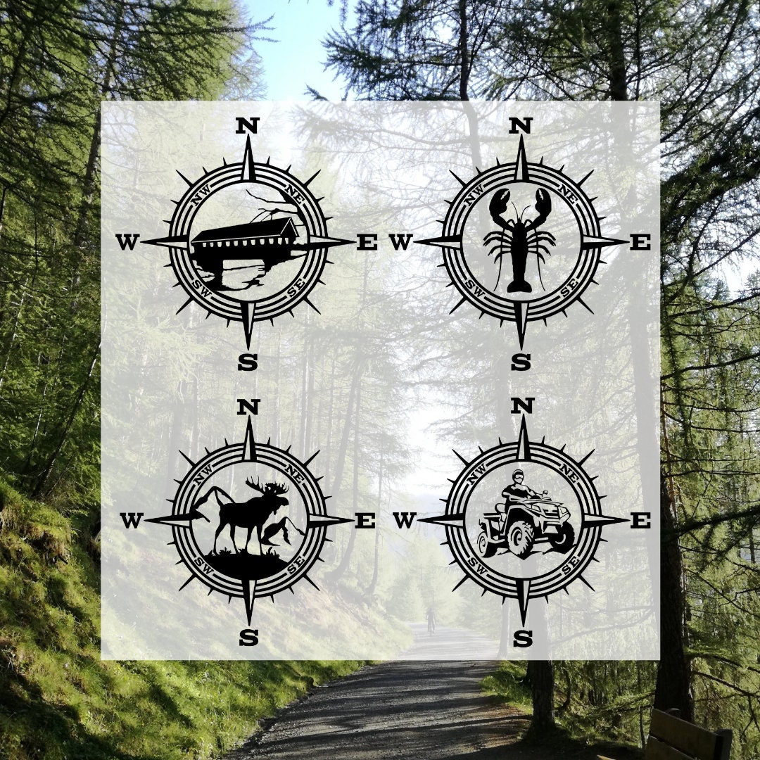 Utah Compass Decal, Beehive State Wall Decal, Zion National Park, Bryce ...