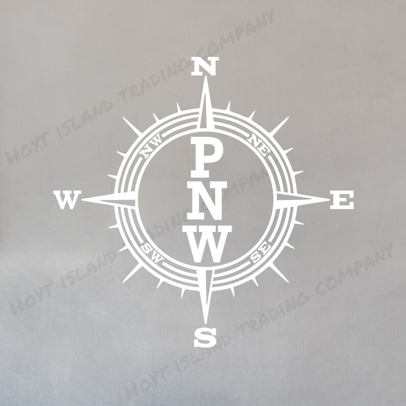 Pacific Northwest Compass Decal, Skyline Trail, Outdoor Adventure Life ...