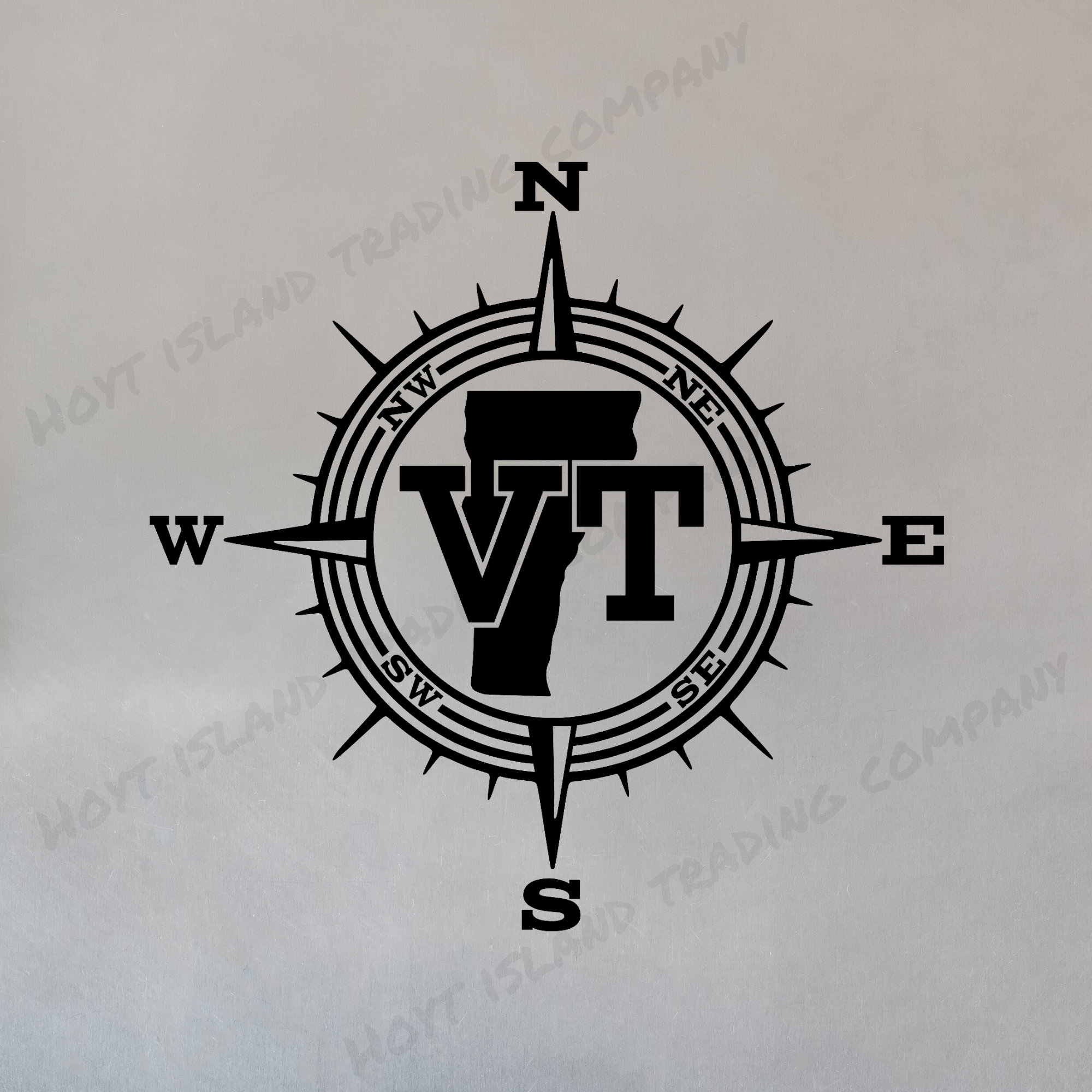 Vermont Compass Decal, Green Mountains Vinyl Decal, Vermont Sticker ...
