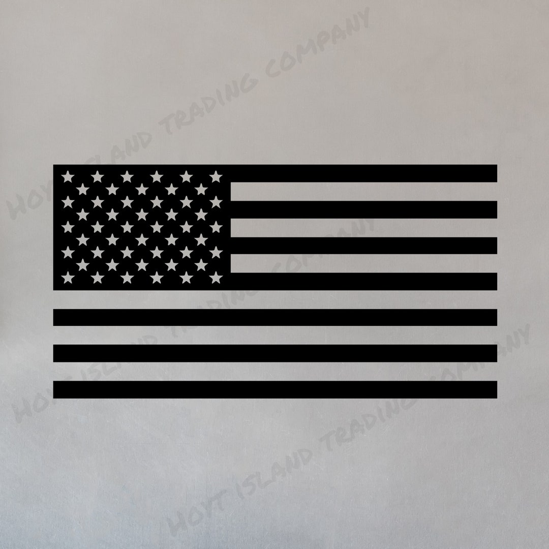 American Flag Vinyl Decal, US Flag Sticker, Patriotic Wall Decal, 4X4 ...