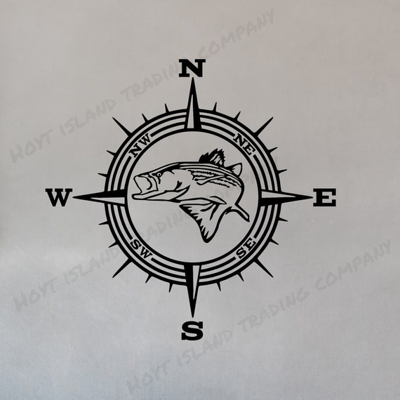 Striped Bass Fishing Decal Striper Vinyl Decal Fishing | Etsy