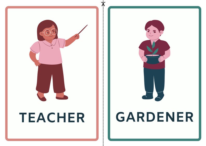 COMMUNITY HELPERS FLASHCARDS, Professions Flash Cards, Community ...