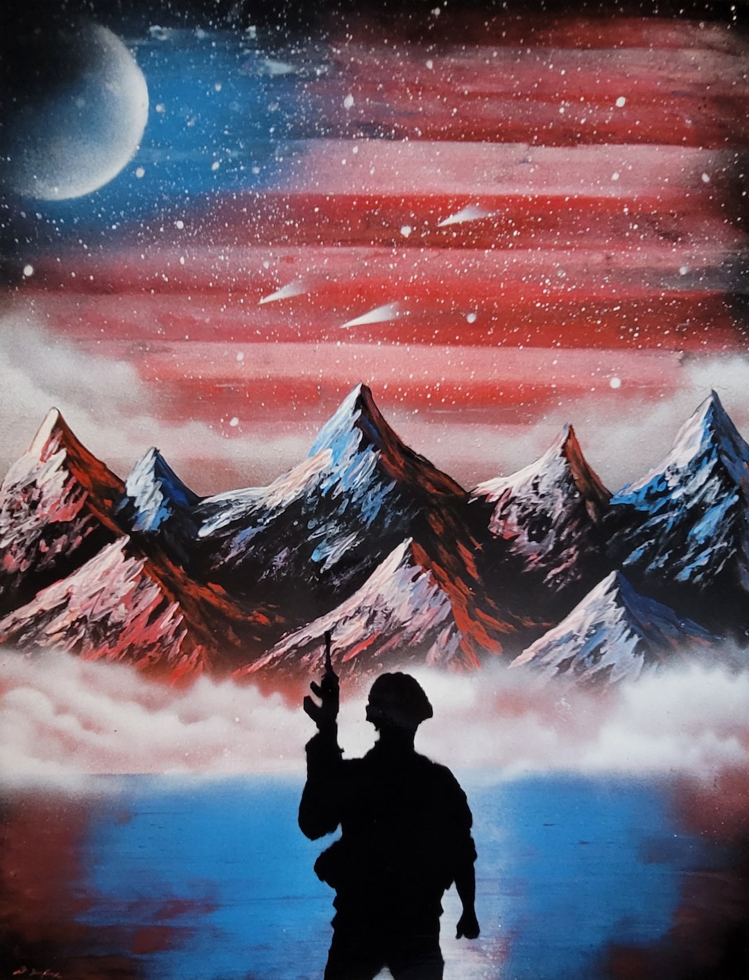Fallen Hero Canvas Panel: ORIGINAL - Etsy