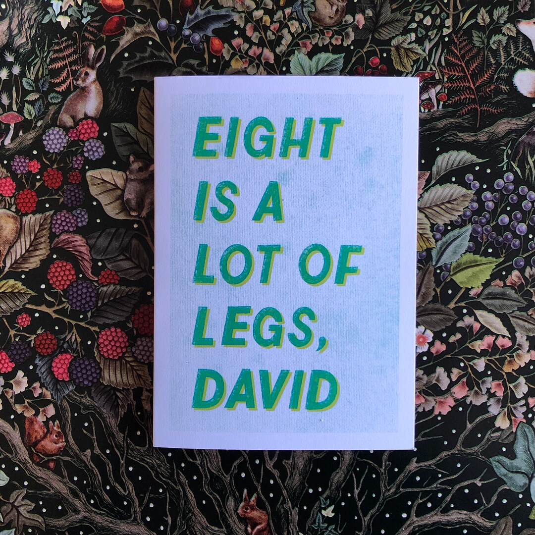 Eight is A Lot of Legs, David Handlettered Love Actually Christmas Card ...