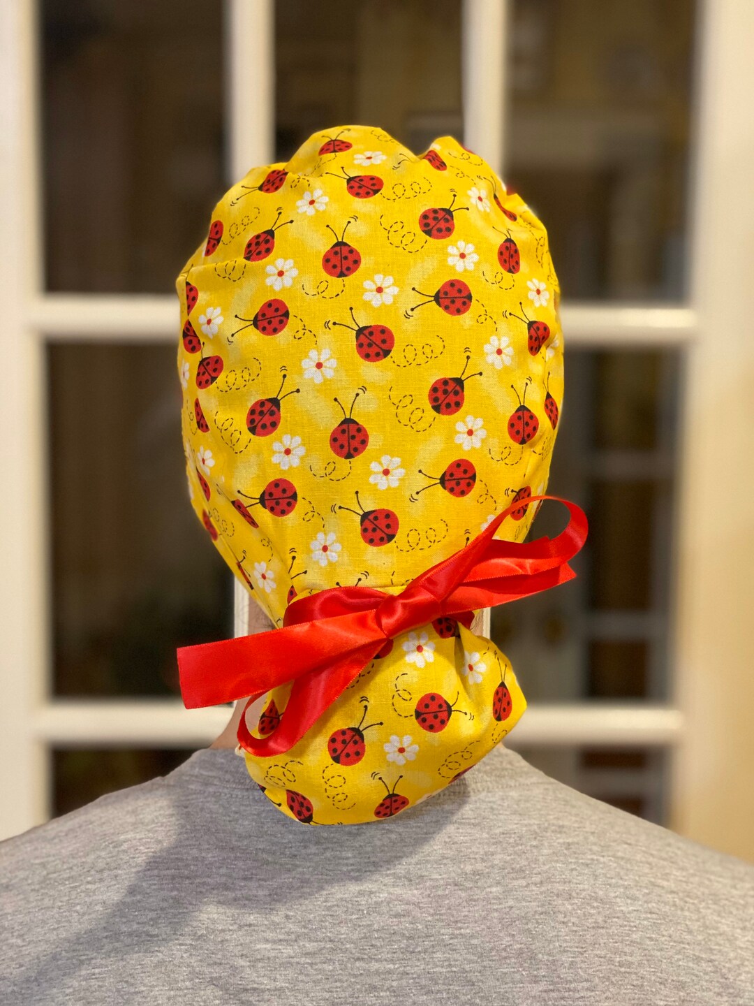 Scrub Cap Ponytail Ladybug. Women’s Surgical Hat. Nugsnscrubs - Etsy