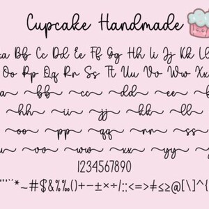 Cupcake Handmade Duo Font - Etsy