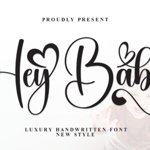 Hey Baby Font - Etsy
