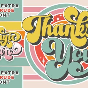 Magic Retro Font - Etsy