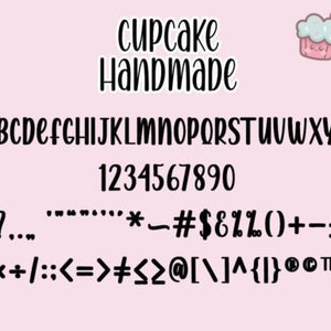 Cupcake Handmade Duo Font - Etsy