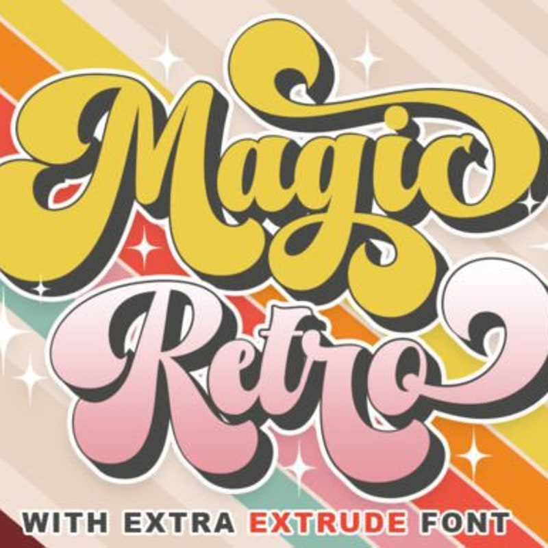 Retro Font - Etsy