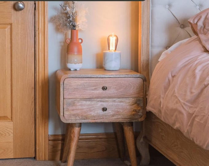 Narrow Bedside Table • Small Bedside Table • Slim Bedside Table • Cute ...
