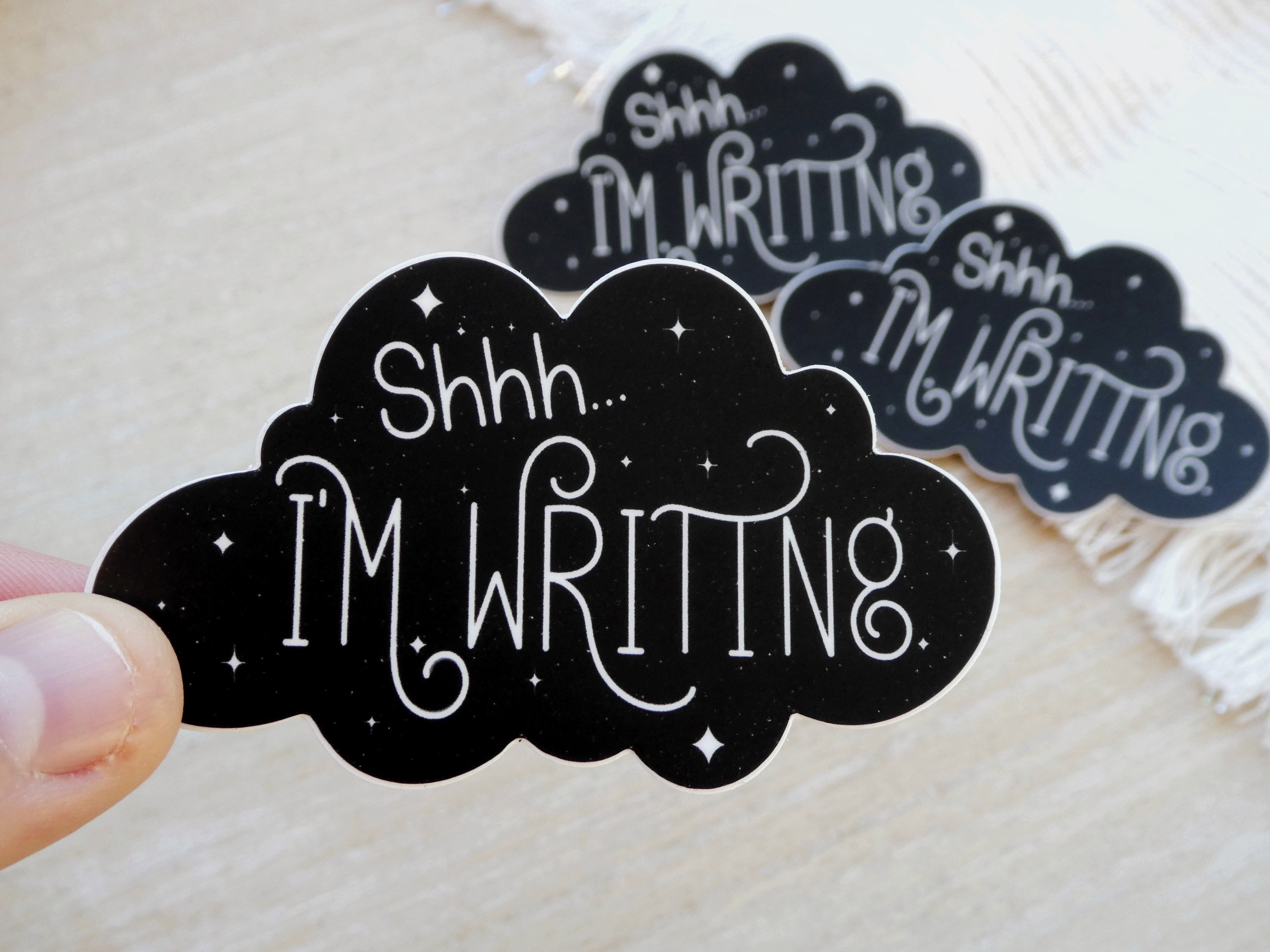 Two Sticker Set Storyteller and Shhh...i'm Writing - Etsy