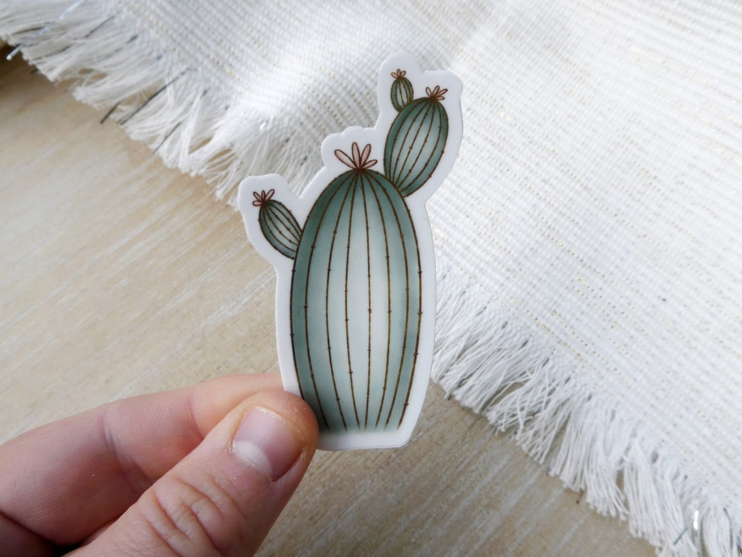 Watercolor Cactus 3” Vinyl Sticker for Plant Lovers - Waterproof for ...