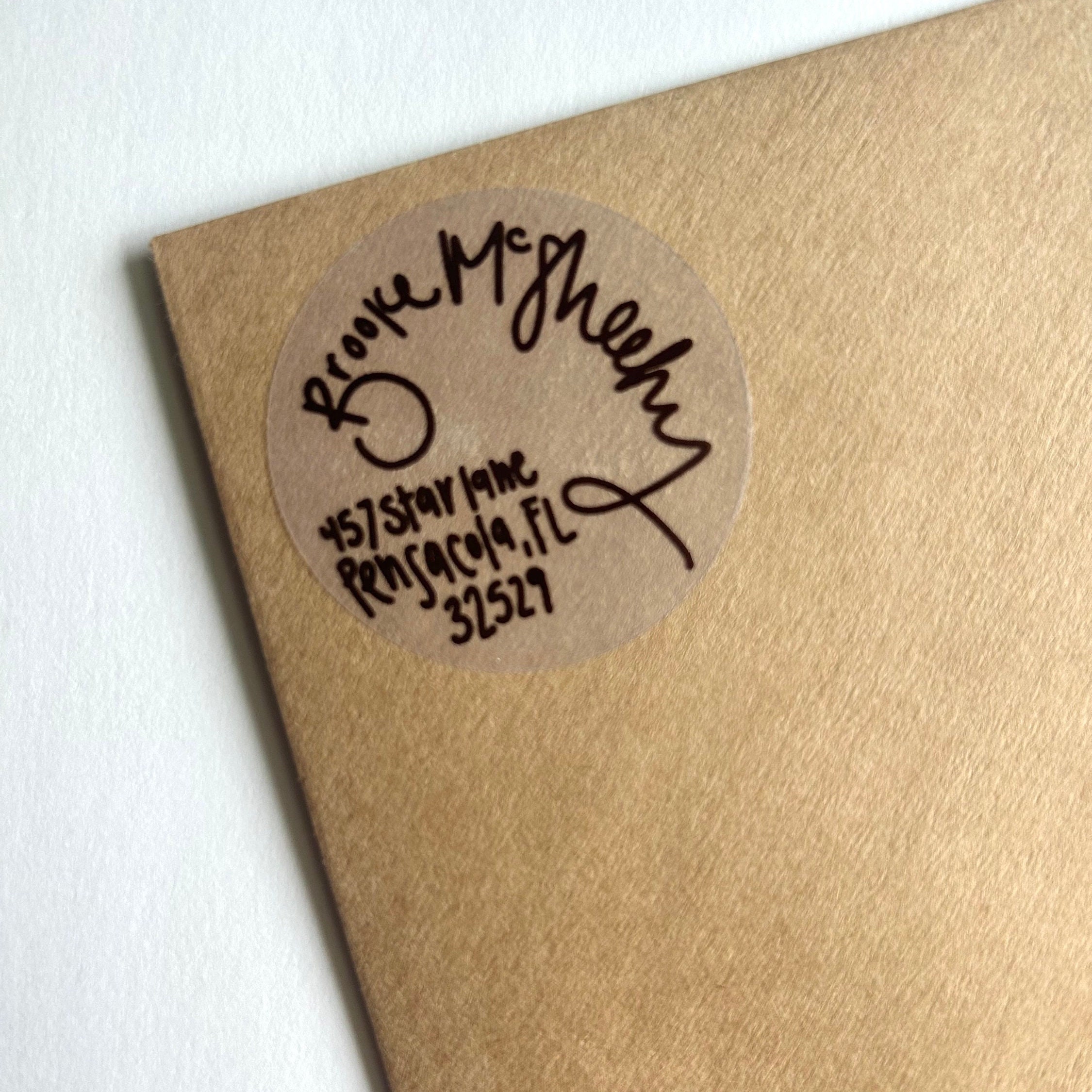 Clear Circle Address Labels 1.5 Inch set of 25 - Etsy