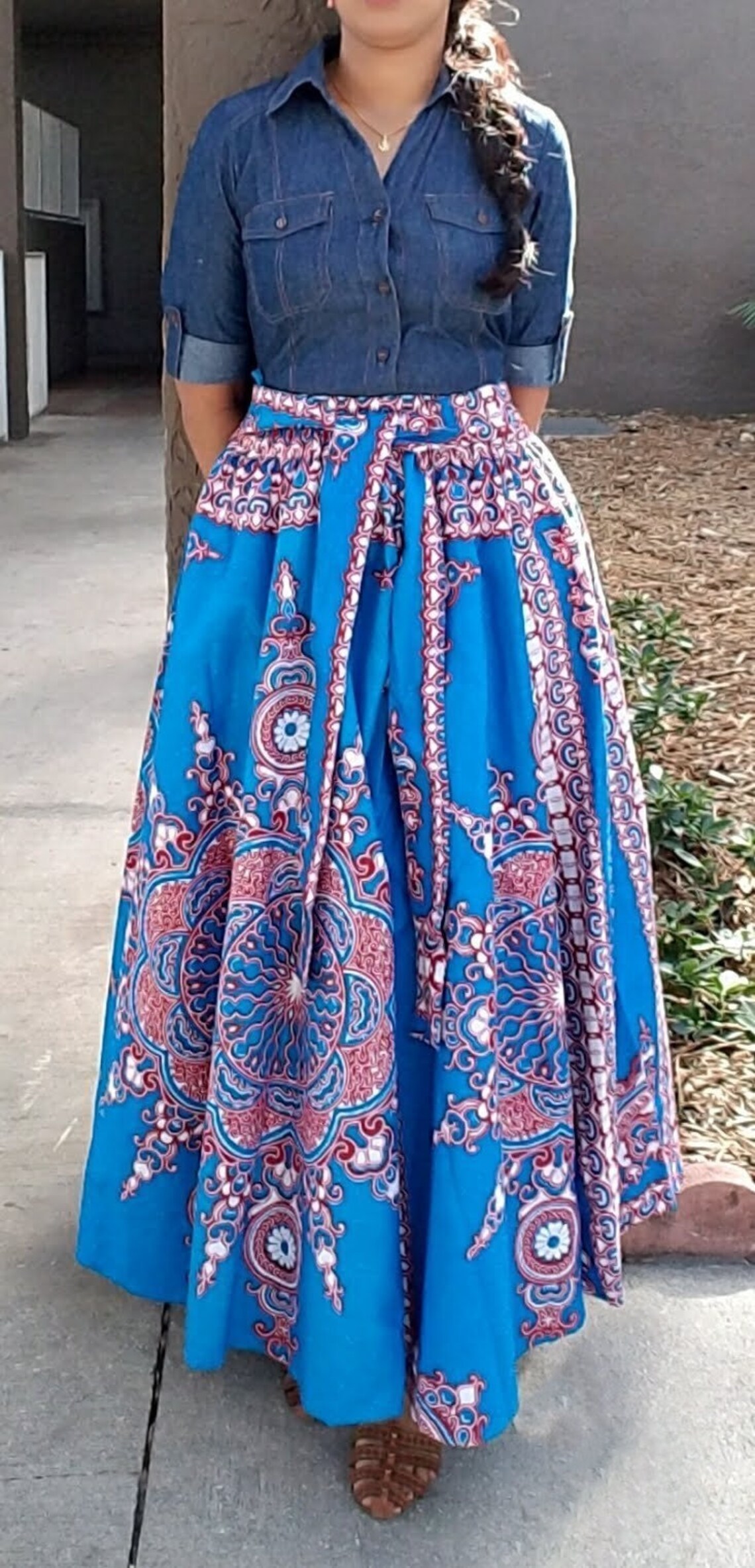African Long Maxi Skirt African Dashiki Skirt African Skirt Etsy