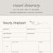 Minimalist Travel Planner Printable, Vacation Plan, Travel Template ...