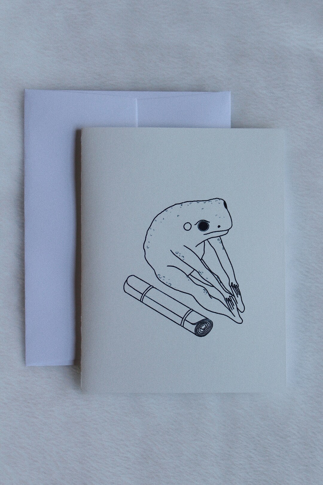 Yoga Frog Card - Awkward Frog - Unique Note Card - Etsy